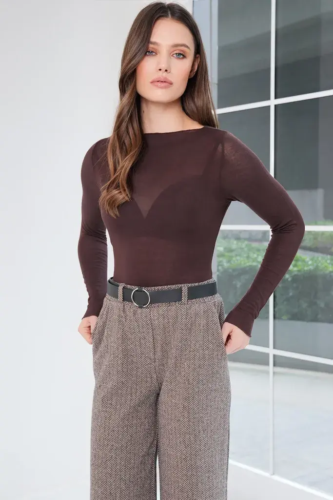 Trend Alacati Stili Ženska bluza Alc-X14794, Braon