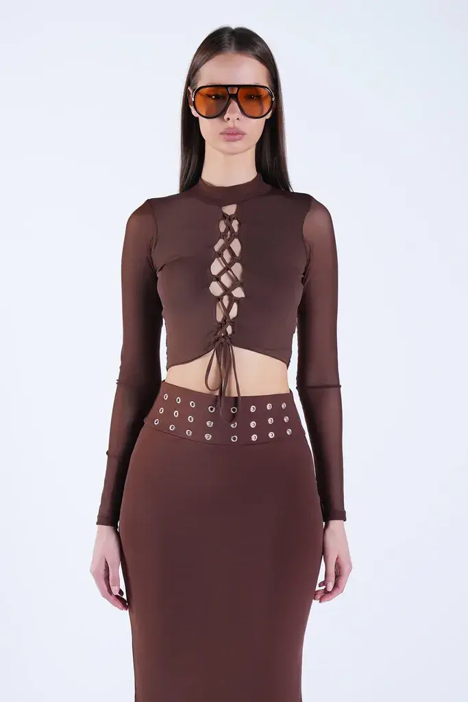 Trend Alacati Stili Ženska bluza Alc-X15127, Braon