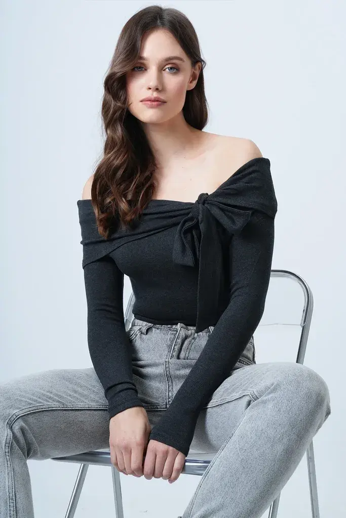 Trend Alacati Stili Ženska bluza Alc-X14558, Tamnosiva
