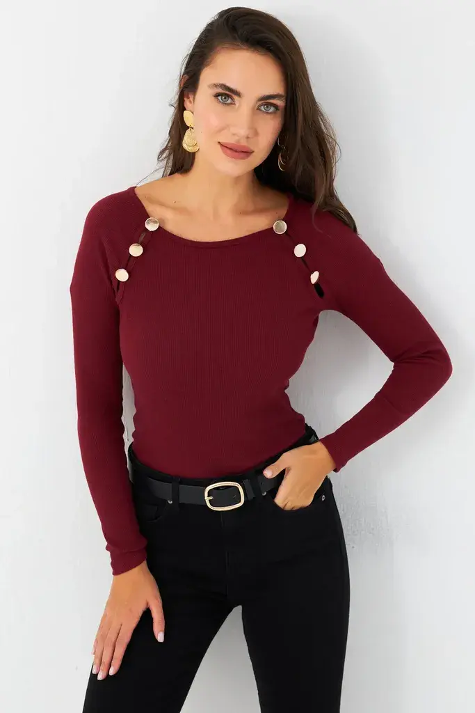 Cool & Sexy Ženska bluza EY2945, Bordo
