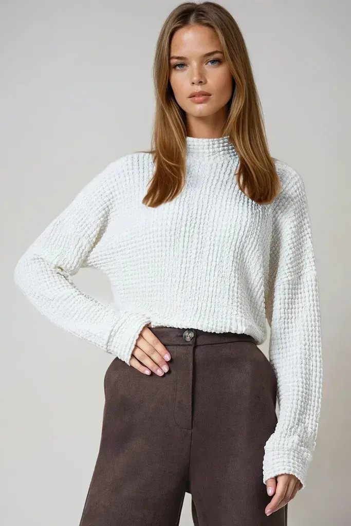 Trend Alacati Stili Ženska bluza dugih rukava Alc-X13124, Bela