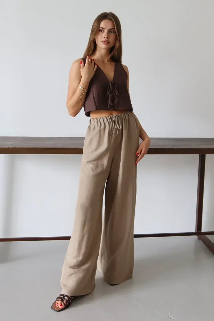 Trendyol Ženske pantalone, Bež