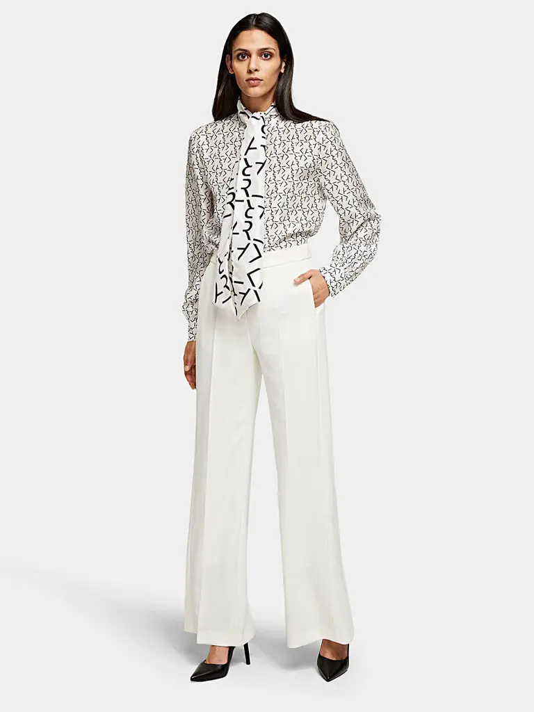 Karl Lagerfeld Ženske pantalone 211W1003-110, Bele
