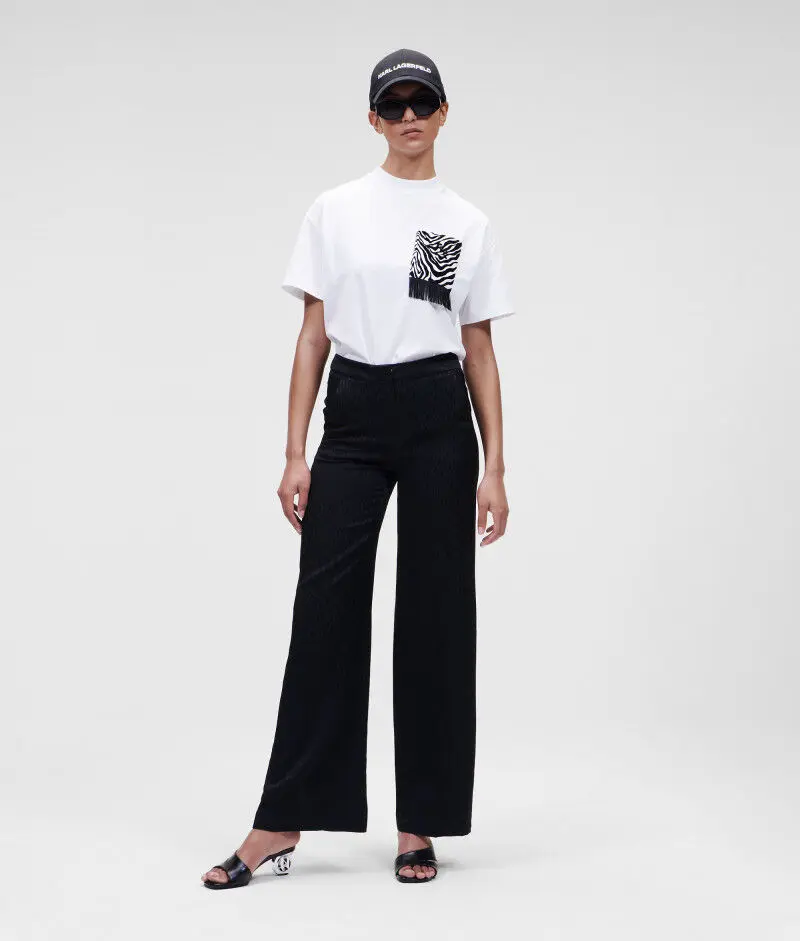 Karl Lagerfeld Ženske pantalone 221W1006-999, Crne