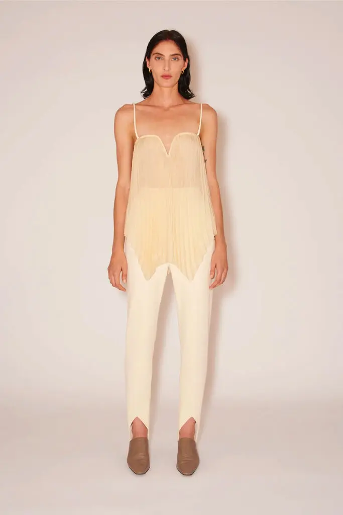 Nanushka Ženske pantalone NW22RSPA00372, Krem