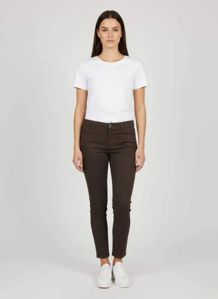 Elit Fashion Ženske pantalone 7/8, Braon