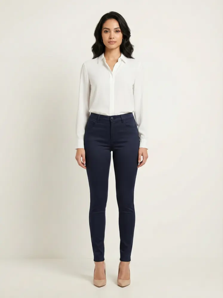 Elit Fashion Ženske pantalone, Regular, Teget