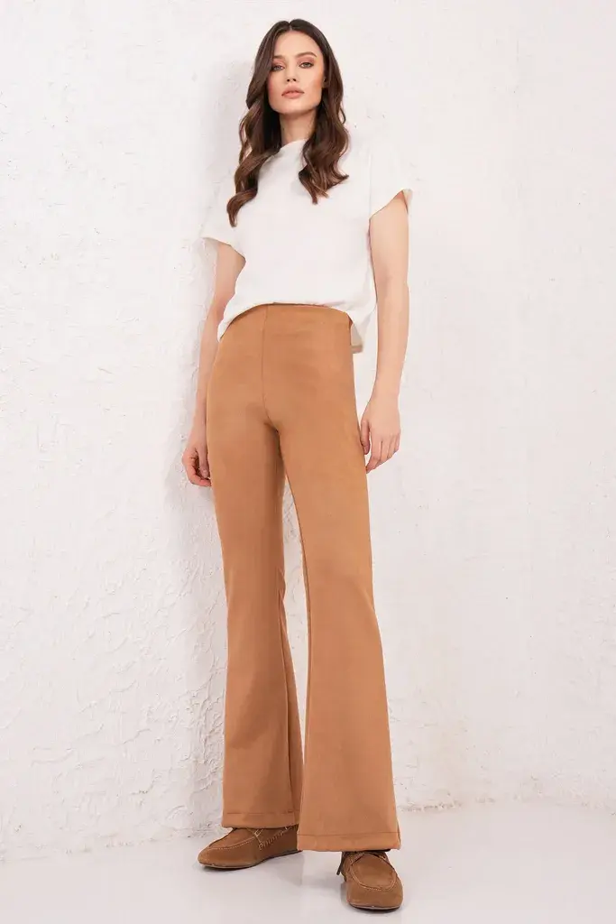 Trend Alacati Stili Ženske pantalone Alc-X14804, Braon