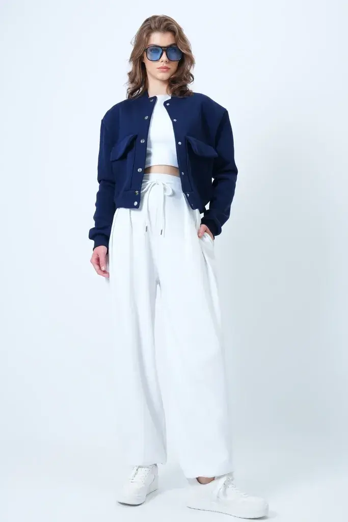 Trend Alacati Stili Ženske pantalone Alc-X14629, Bele