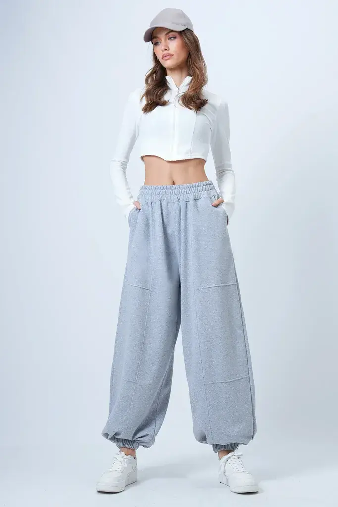 Trend Alacati Stili Ženske pantalone Alc-X14655, Sive