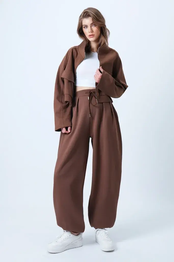 Trend Alacati Stili Ženske pantalone Alc-X14629, Braon