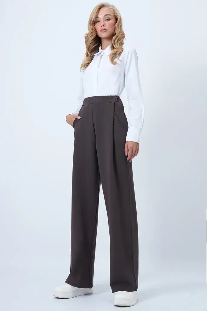 Trend Alacati Stili Ženske pantalone Alc-X14535, Braon