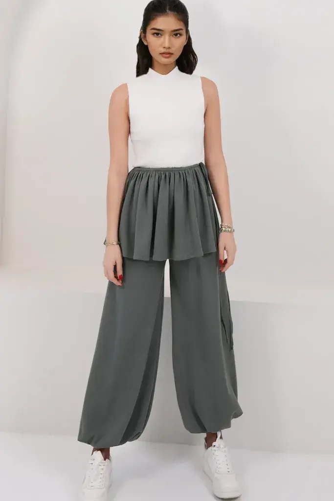 Trend Alacati Stili Ženske pantalone Alc-X14914, Kaki