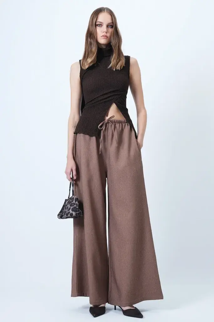 Trend Alacati Stili Ženske pantalone Alc-X14569, Braon