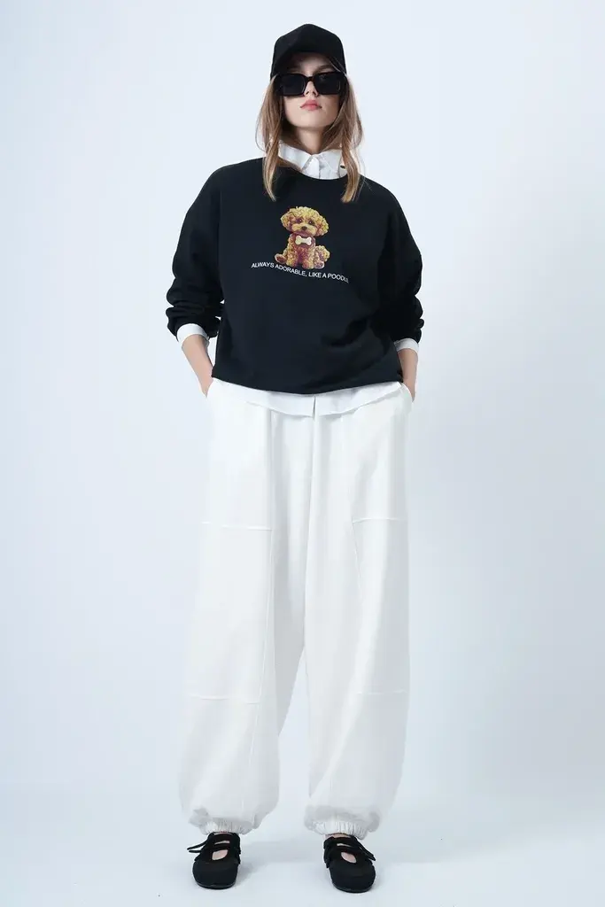 Trend Alacati Stili Ženske pantalone Alc-X14655, Bele