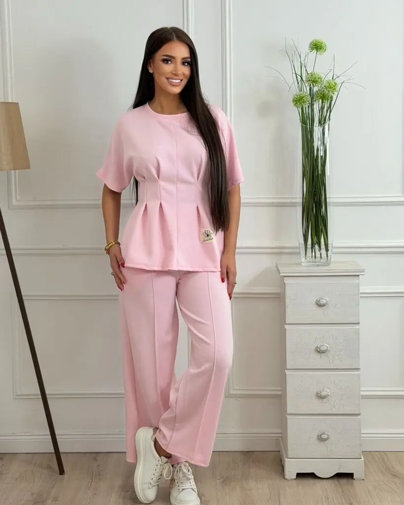 Squareonline Ženska komplet trenerka Pink Harmony, Roze