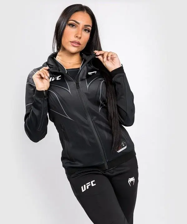 Venum Ženski gornji deo trenerke sa kapuljačom UFC Authentic Fight Night 2.0, Crni