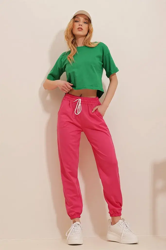 Trend Alacati Stili Ženska trenerka Alc-X5902, Roze
