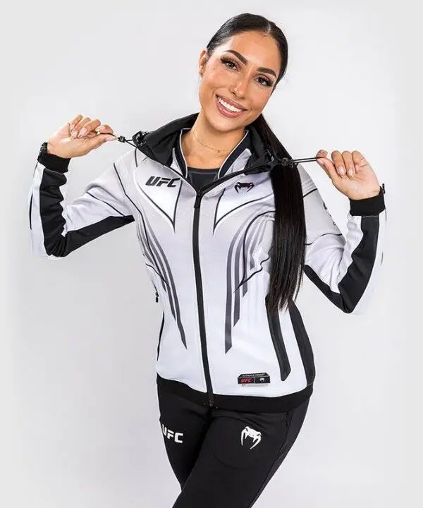 Venum Ženski gornji deo trenerke sa kapuljačom UFC Authentic Fight Night 2.0, Beli