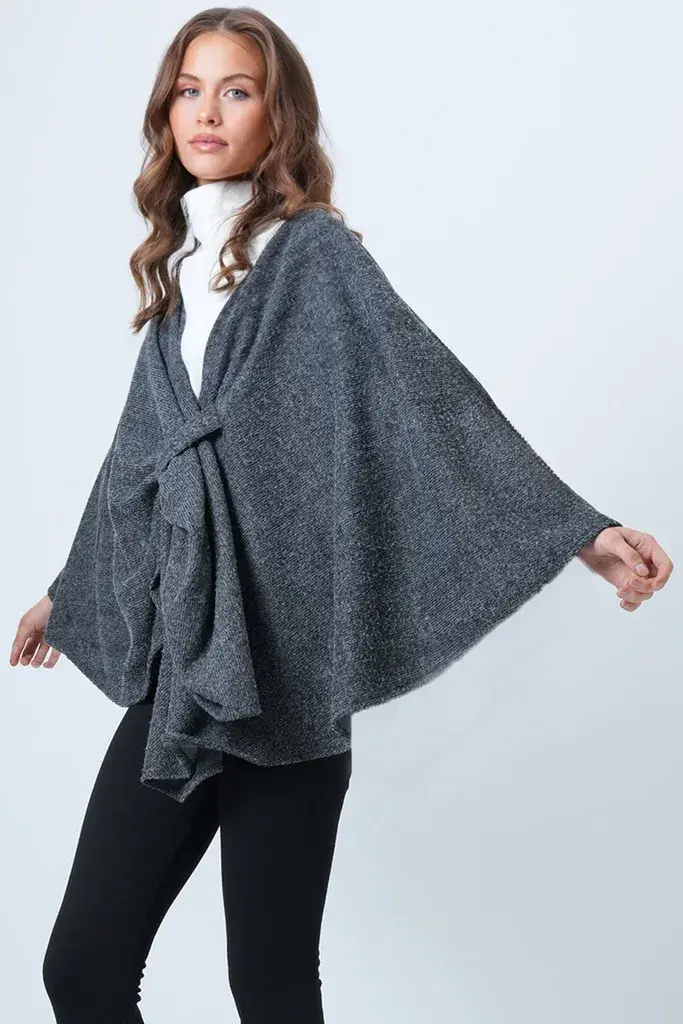 Trend Alacati Stili Ženski pončo Alc-X14672, Sivi