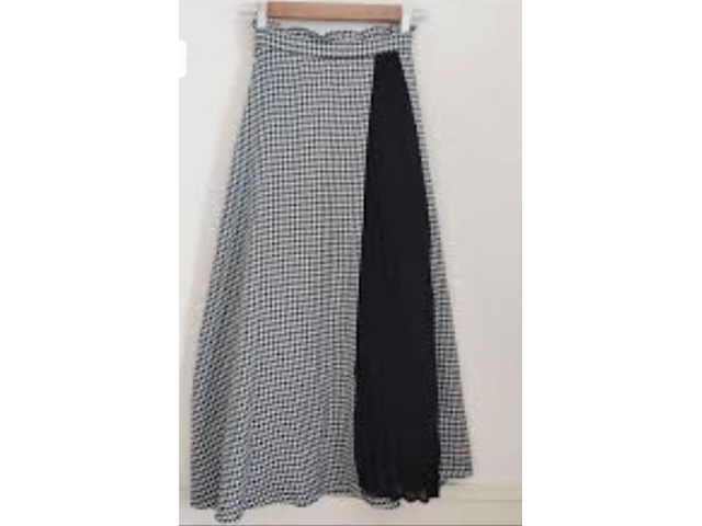 Elegantna midi suknja A-kroja sa crnim tilom – Pepito/K