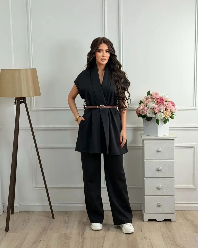 Squareonline Ženski komplet Black Luxe Set, Crni