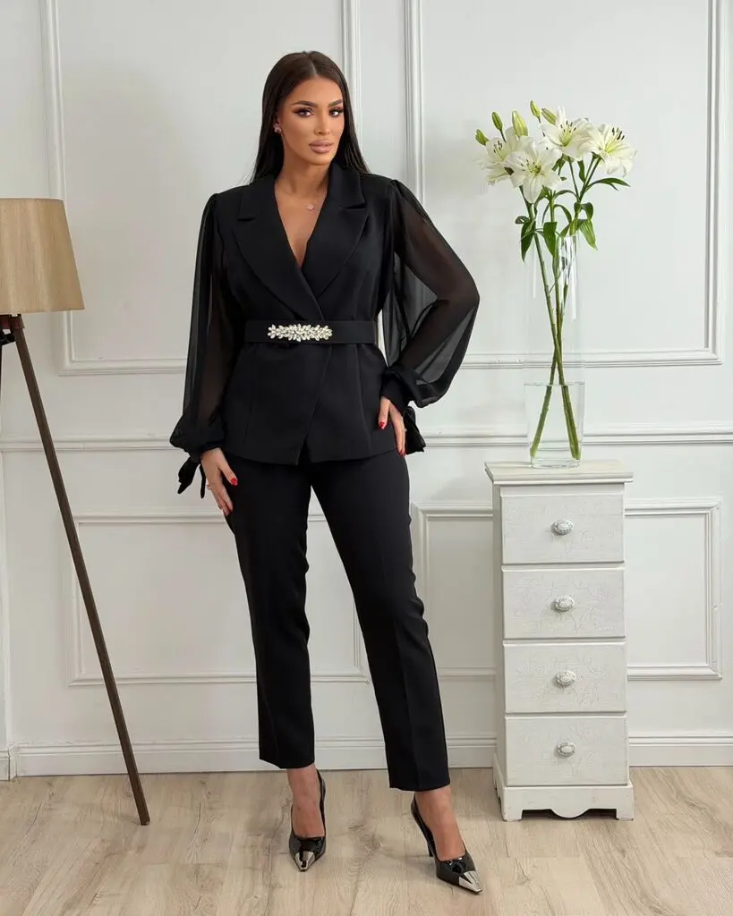 Squareonline Ženski komplet Black Diamond Glam, Crni