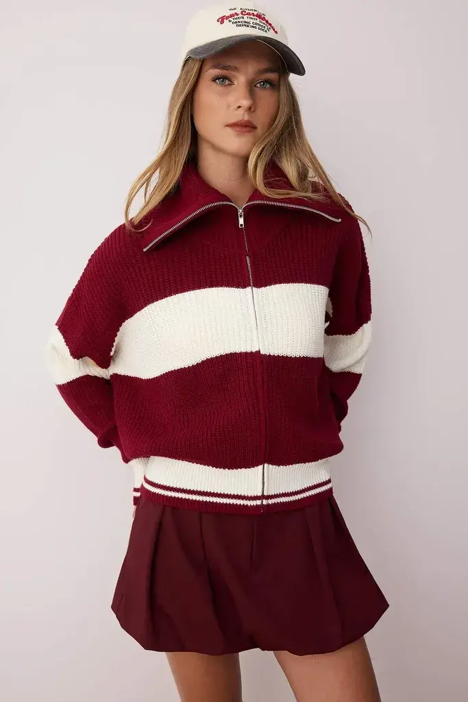 TRENDYOLMILLA Ženski kardigan Twoaw24Hi00072, Bordo