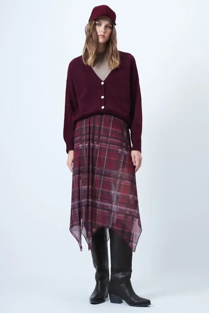 Trend Alacati Stili Ženski kardigan Alc-X14636, Bordo