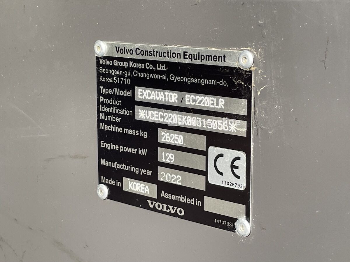 Volvo EC220ELR bager sa dugom strelom