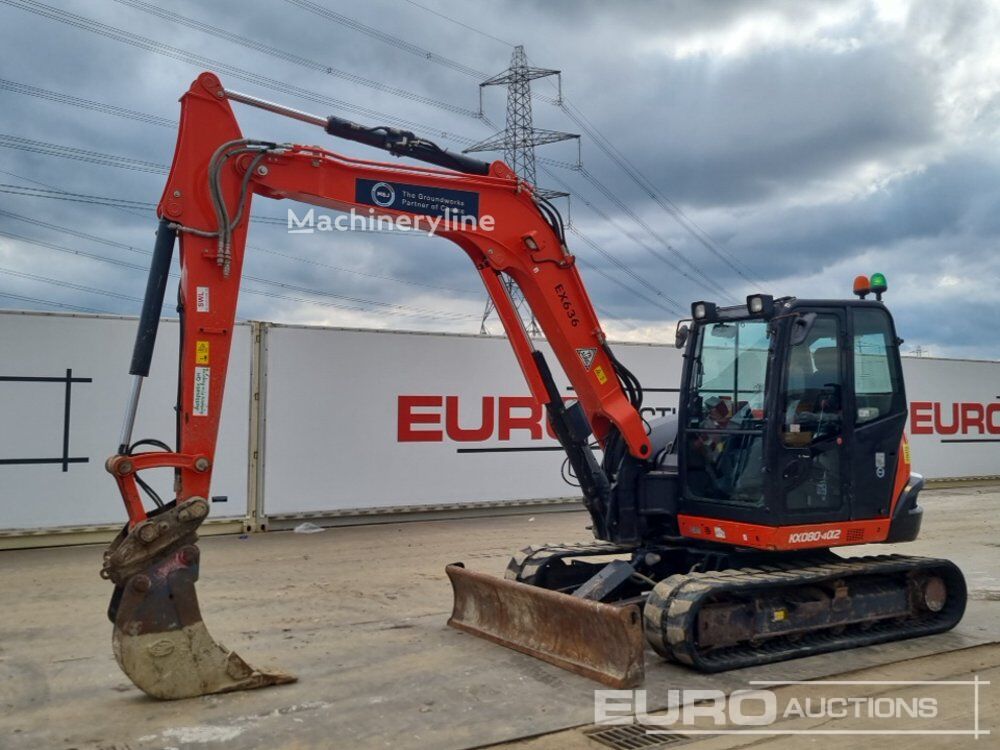 Prodaje se Kubota KX080-4A2 mini bager na aukciji