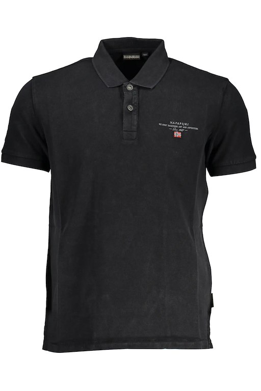NAPAPIJRI Muška polo majica NP0A4GDL-ELBAS-SS-4_NERO_041, Crna