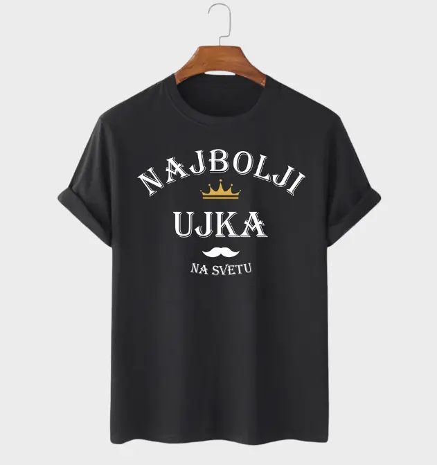 MAFIMI Muška majica Najbolji ujka, Crna