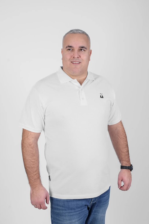 Panda4U Muška polo majica, Bela
