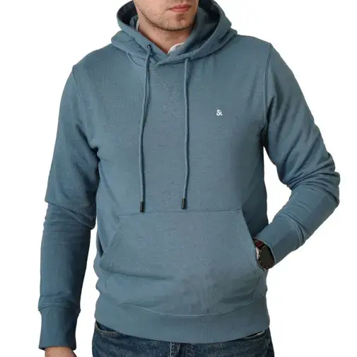 Jack & Jones Muški duks Jjepaulos Sweat Hood Noos, Plavi