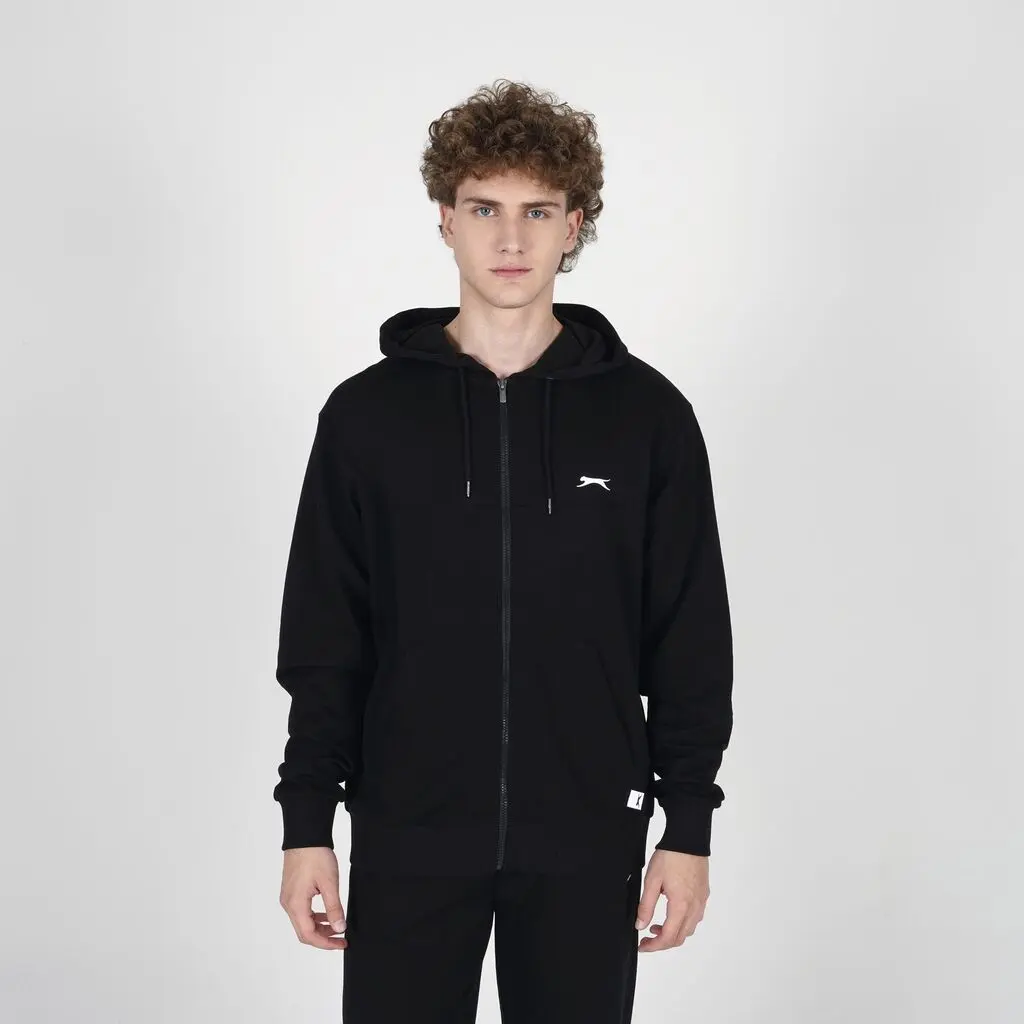 Slazenger Muški duks sa kapuljačom Kendal full zip, Crni