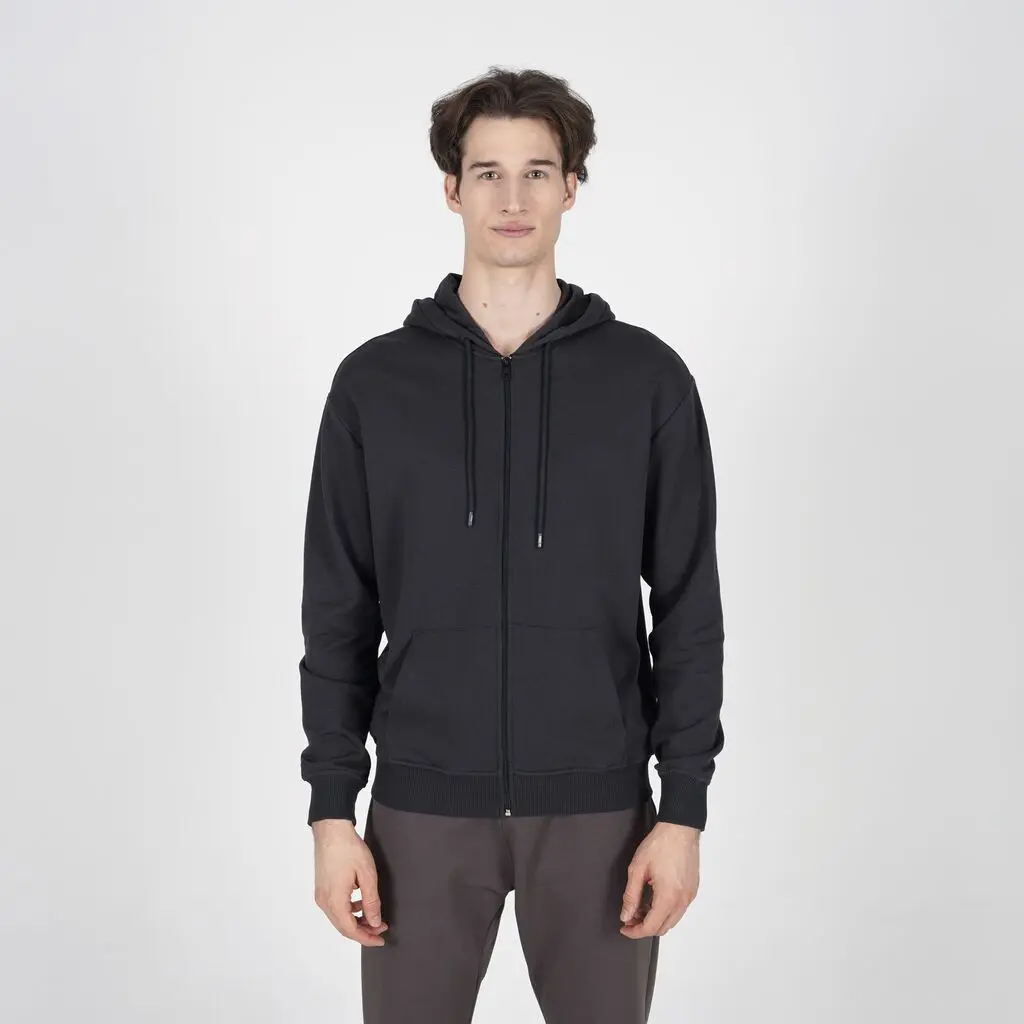 La Terra Muški duks sa kapuljačom Fausto full zip hoody, Crni