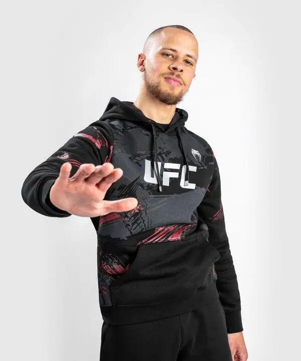 Venum UFC Muški duks Authentic Fight Week 2.0, Crno - crveni