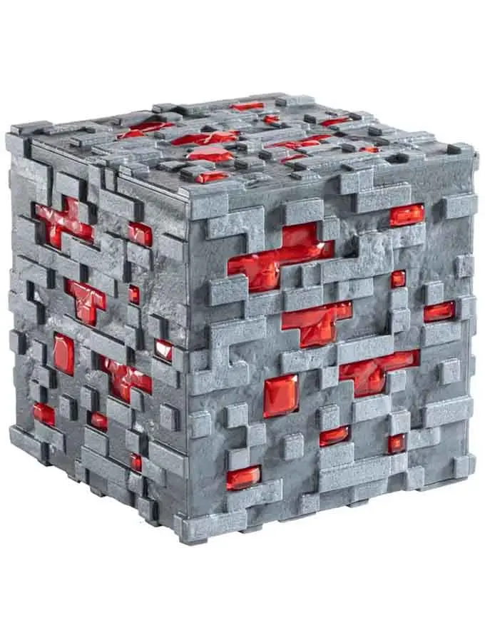 NOBLE COLLECTION Stona lampa Minecraft illuminating redstone ore, Siva
