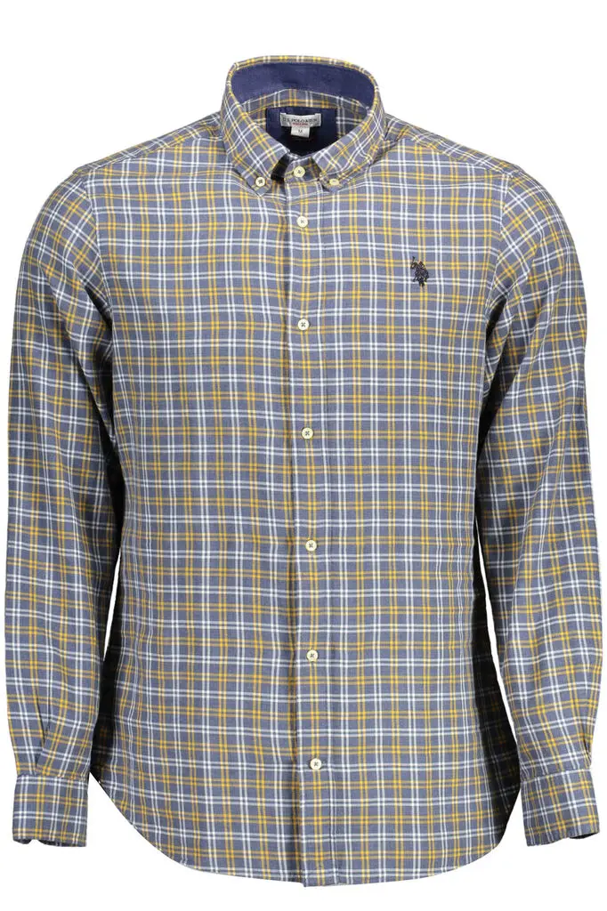 U.S. polo Assn. Muška košulja 64060-53310_Blu_881, Plavo-Žuta