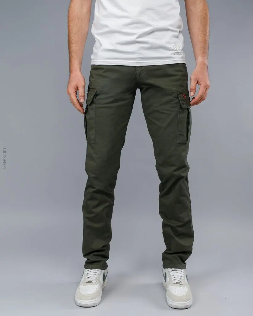 Denistar Muške pantalone 100/2943, Kargo, Maslinaste