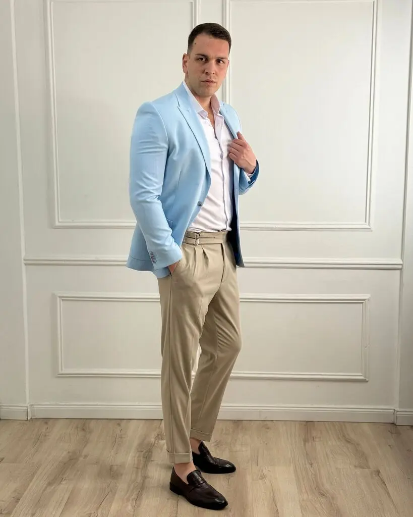 Squareonline Muške pantalone Old Money Classic, Bež