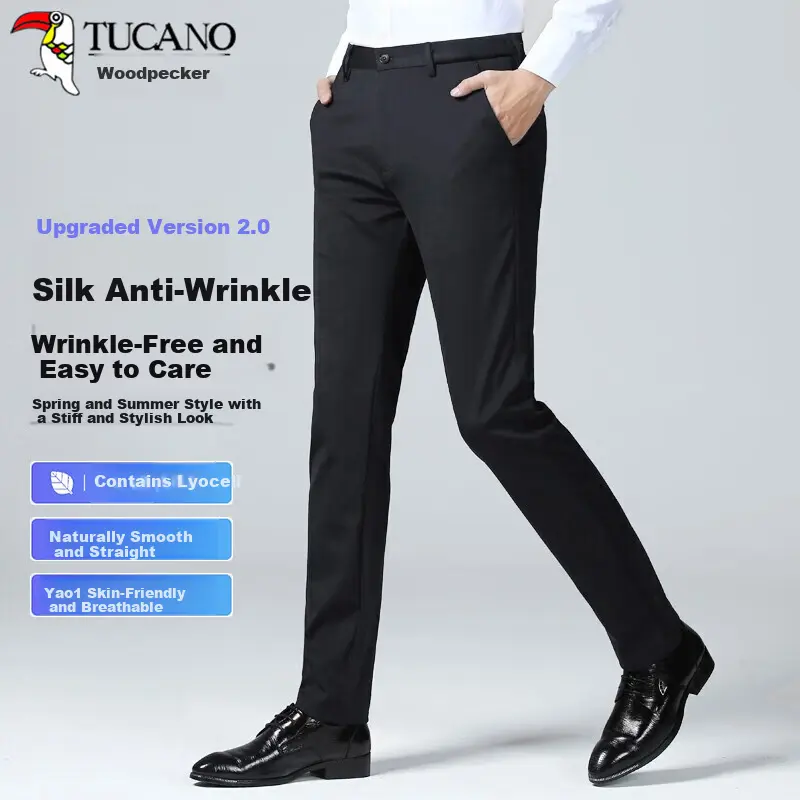 Tucano Muške pantalone, [Tianxi 2.0], Prolećna i letnja verzija, Crne