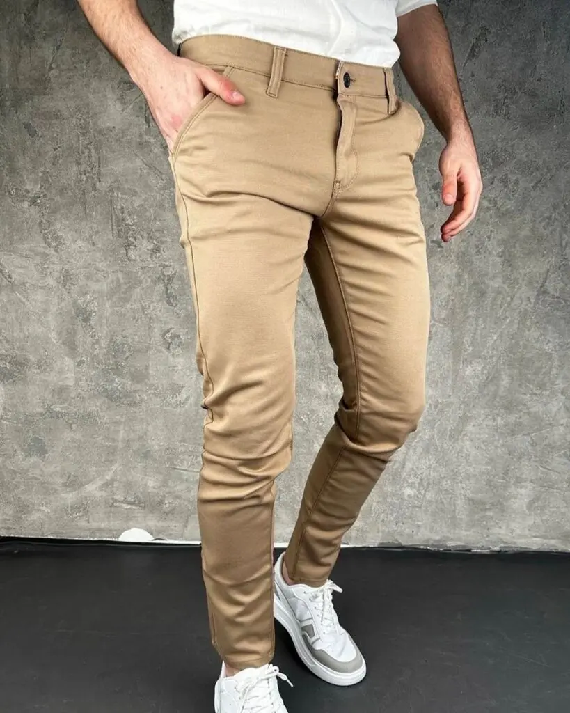 Squareonline Muške pantalone, Slim fit, Bež