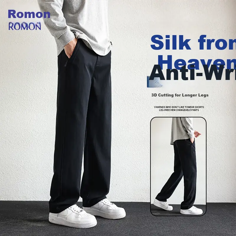 Romon Muške pantalone, Regular, Crne