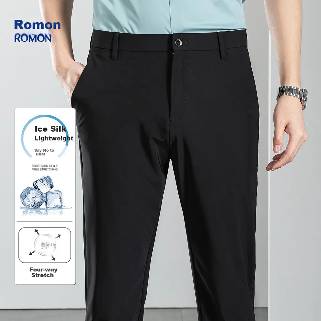 Romon Muške pantalone, Regular, Crne