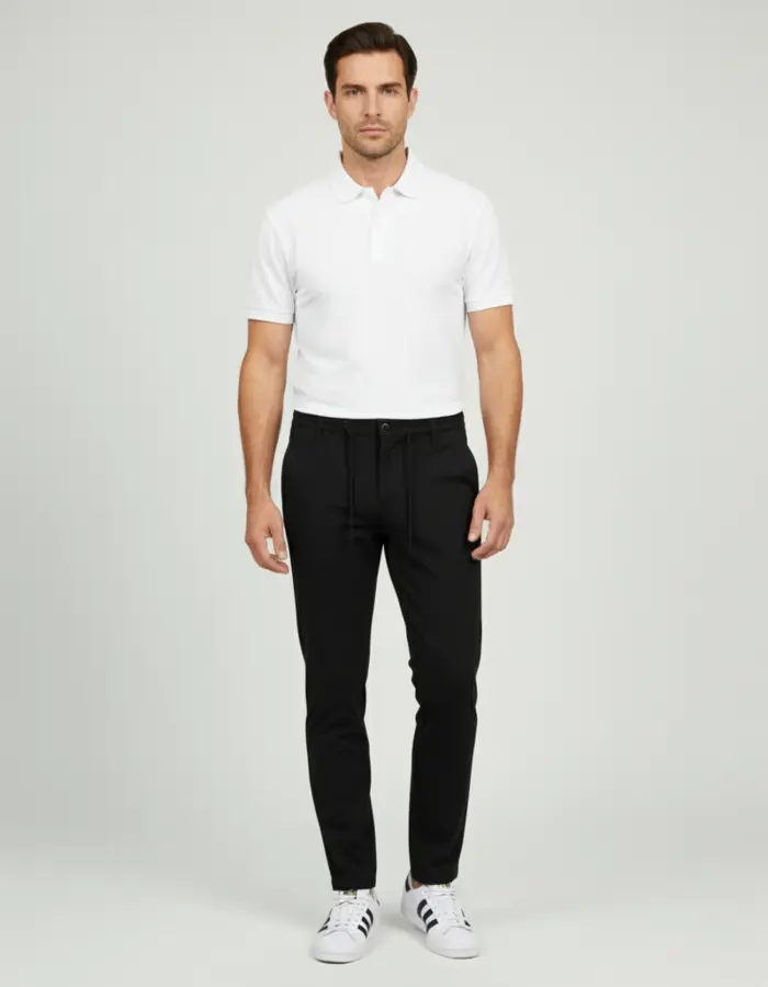 Elit Fashion Muške pantalone, Slim fit, Crne
