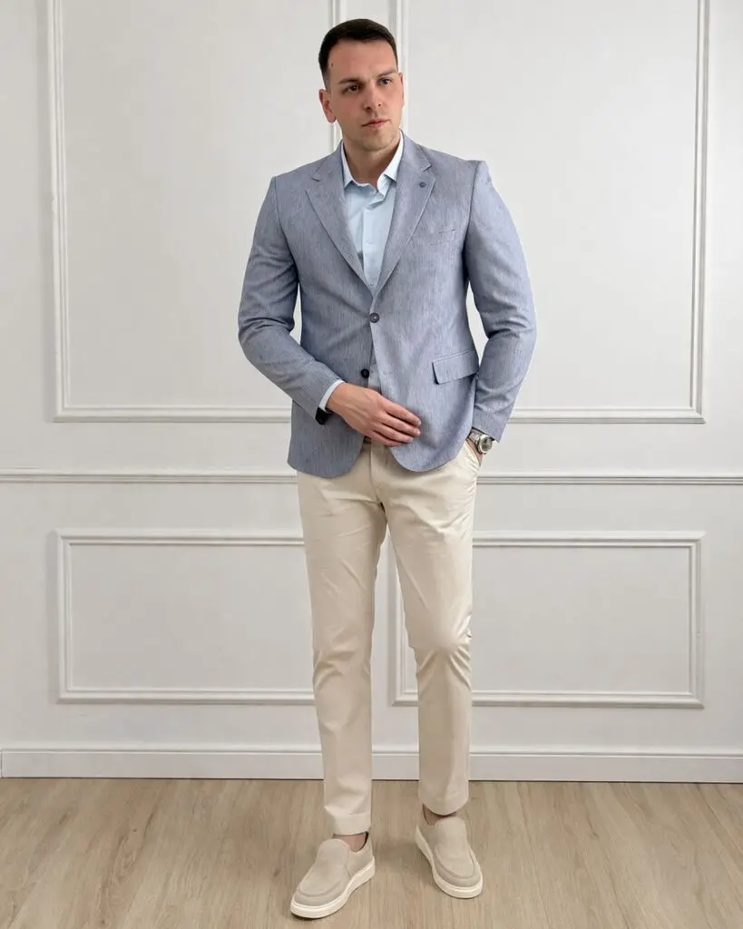 Squareonline Muški sako Light Blue Urban, Svetloplavi