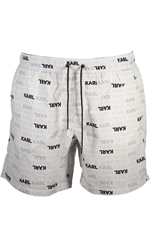 Karl Lagerfeld Muški kupaći KL21MBM06_BIANCO_WHITE, Beli