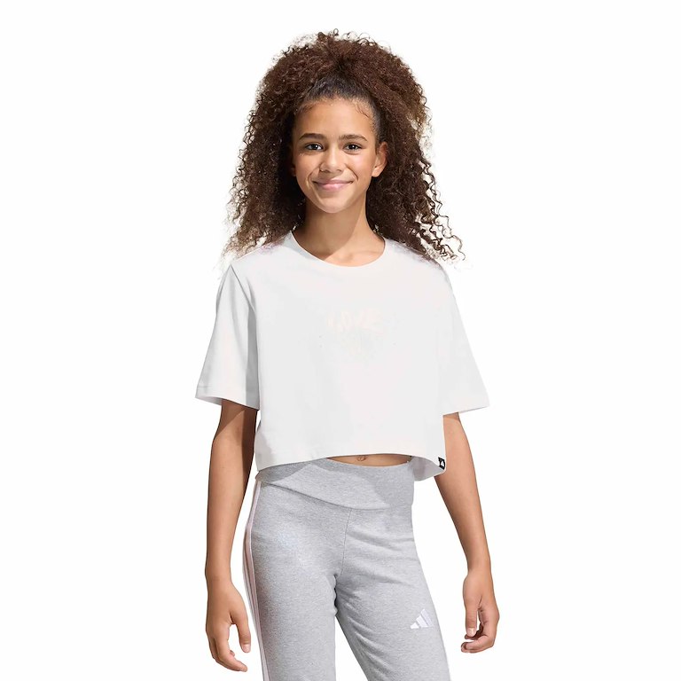 Adidas Majica za devojčice Jg Glam T KA2972, Kratki rukav, Bela